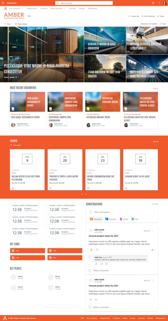 SharePoint - out of the box and customisation