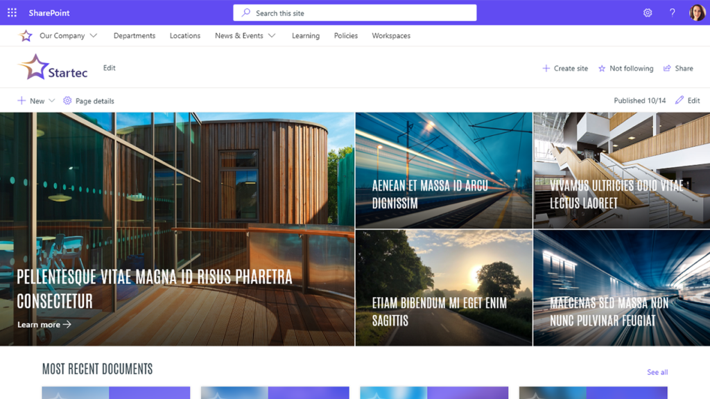 How to use SharePoint communication sites - Content Formula