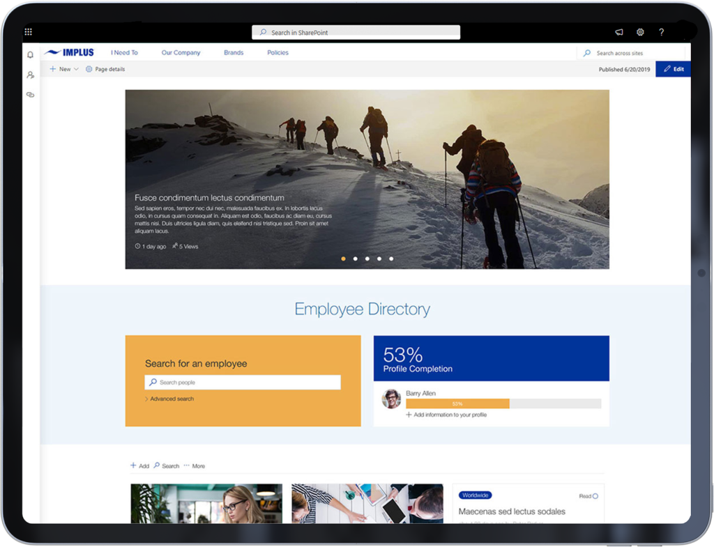 9 great examples of company intranet homepage design - Content Formula