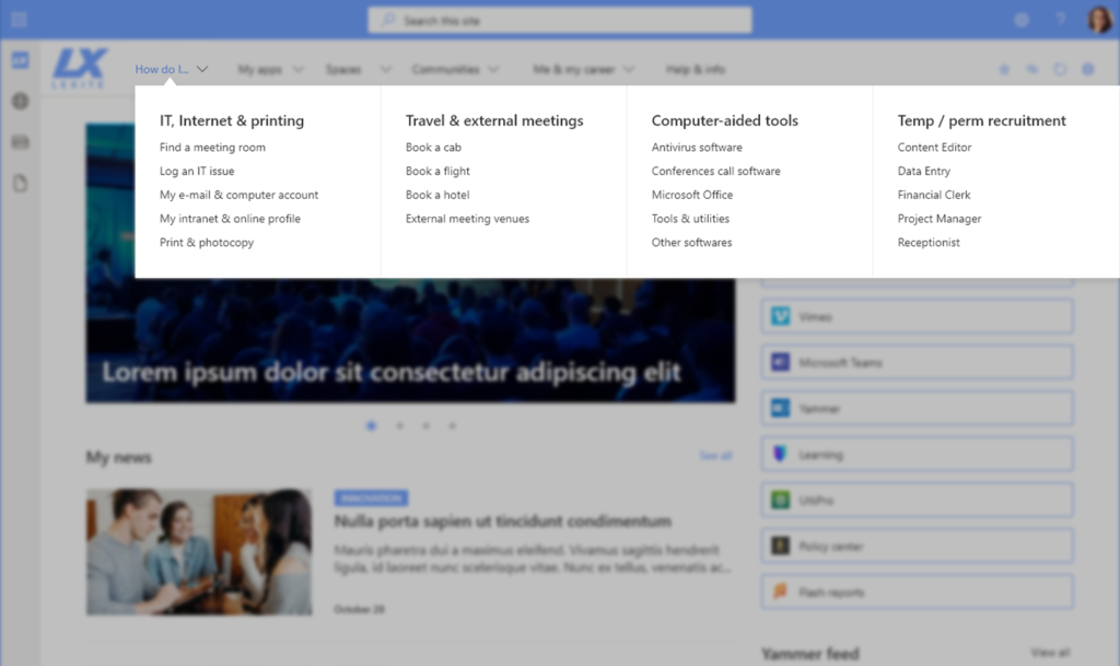 SharePoint intranet design best practices - Content Formula