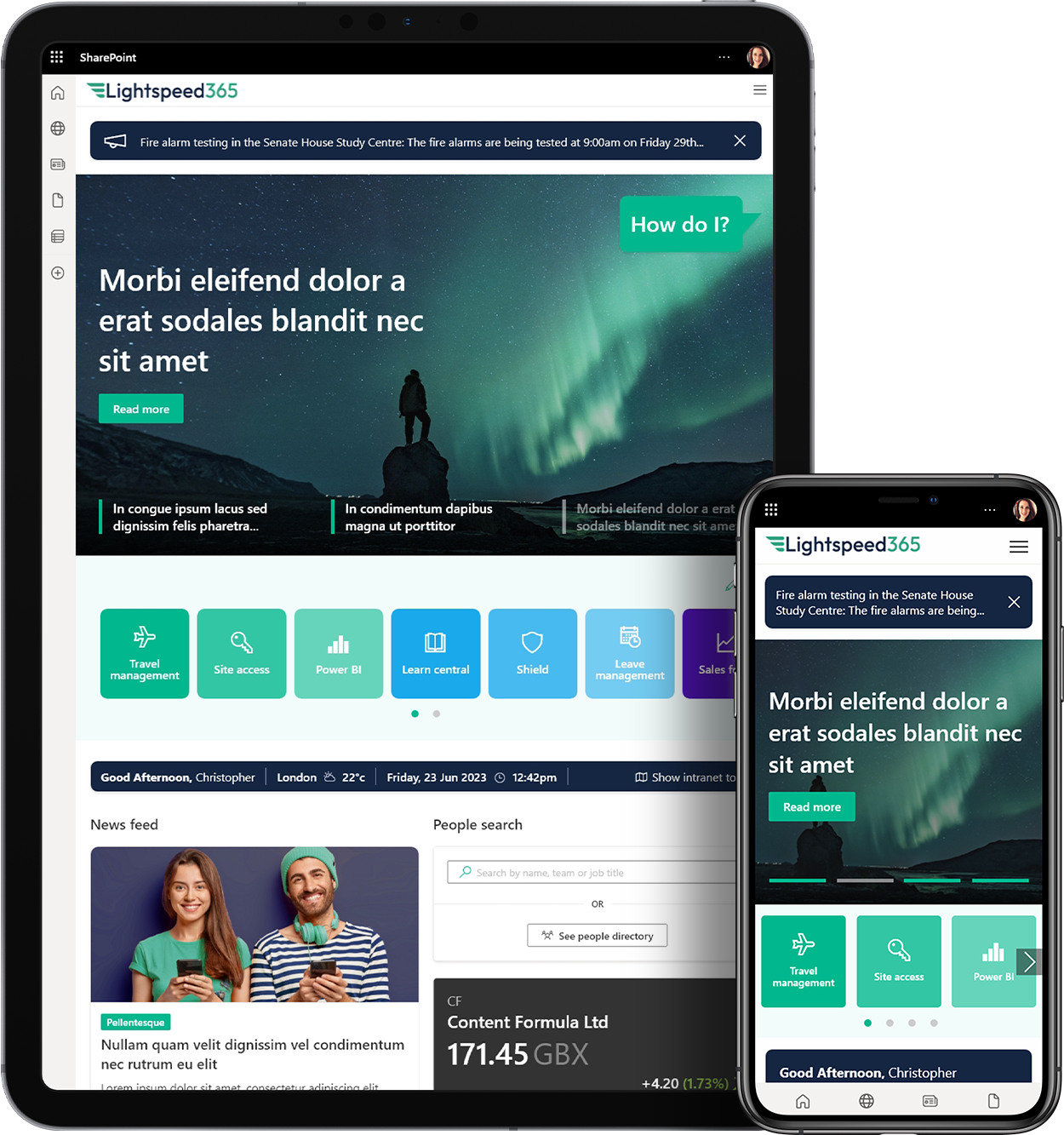 SharePoint design examples - Content Formula