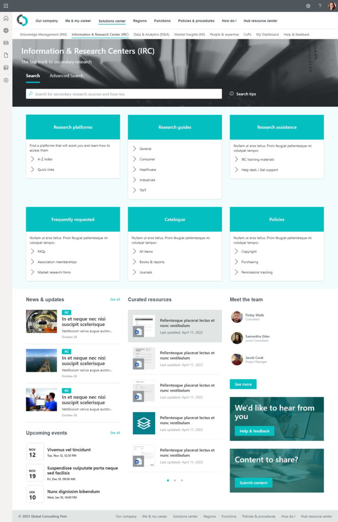 SharePoint knowledge management: 8 best practice examples - Content Formula