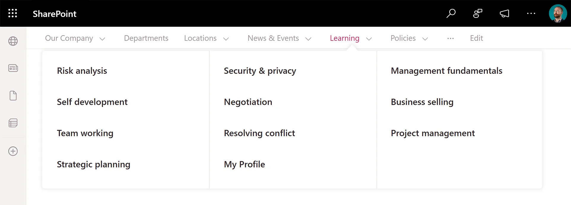 How to use SharePoint communication sites - Content Formula